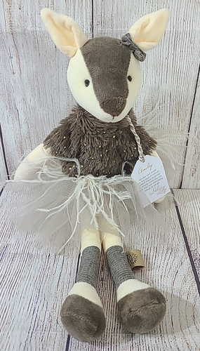 Debi Lilly Plush Ainsley Doe Deer Stuffed Animal Brown Cream Feather ...
