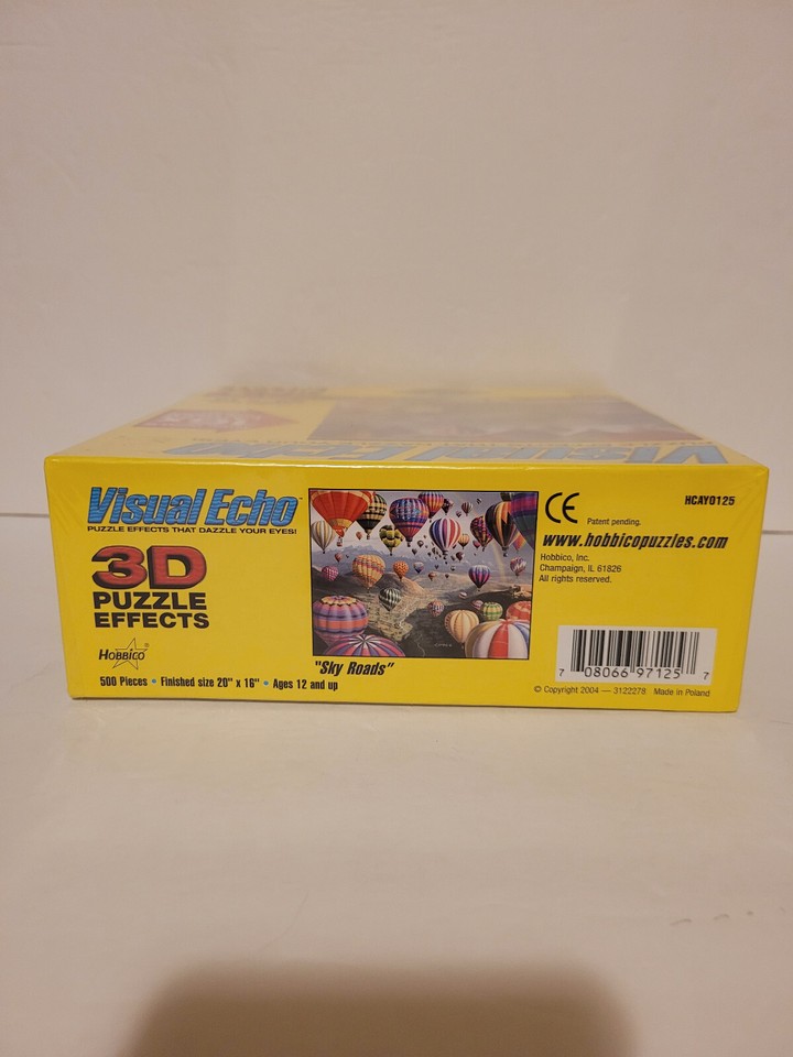 Visual Echo "SKY ROADS" 3D Puzzle - 500 Pieces - Sealed/Free Shipping ...