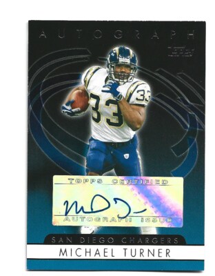 Michael Turner AUTOGRAPH San Diego Chargers 2006 Topps AUTO Football ...
