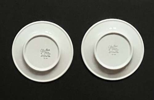 2 Vintage Walker China Saucer Side Plates Floral Red Pink Transferware ...