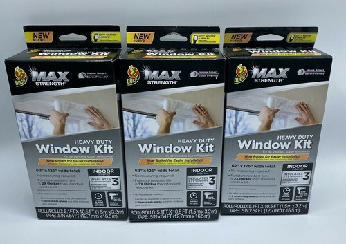 3 Boxes Duck Max Strength Heavy Duty Window Kits Home Smart Earth ...