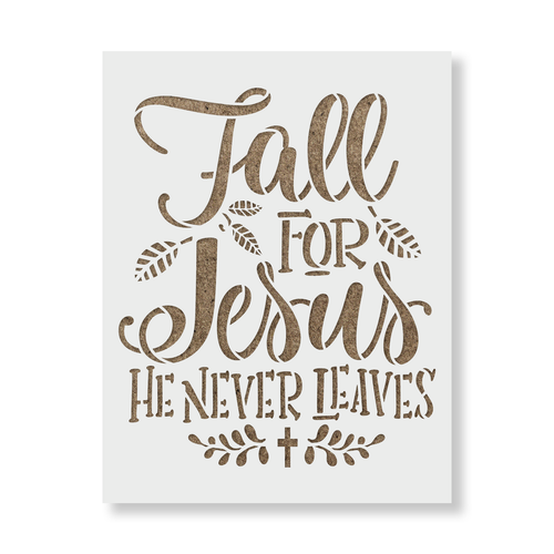 Fall For Jesus Cross Stencil - Fall Craft, Fall Door Decor, Fall ...