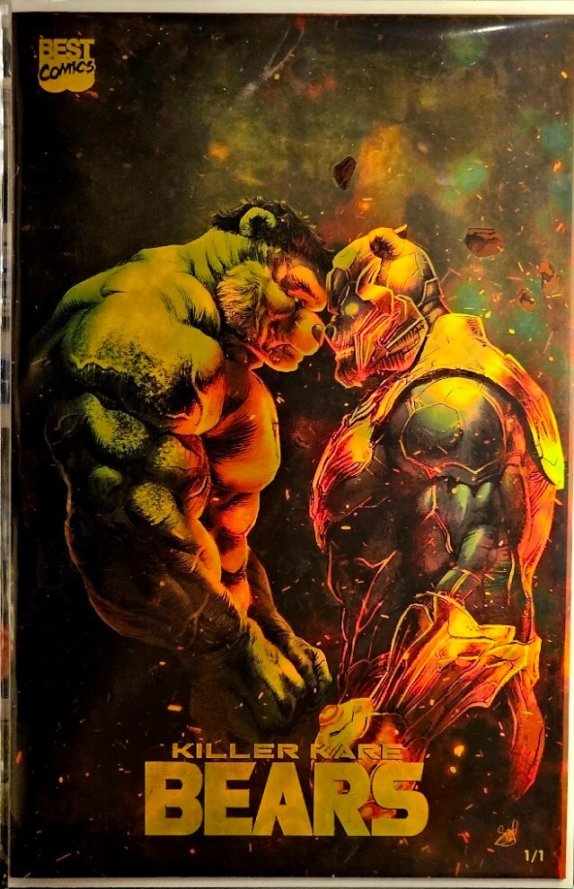 Killer Kare Bears Hulk Vs. Thanos Magma gold Foil #1/1 | eBay