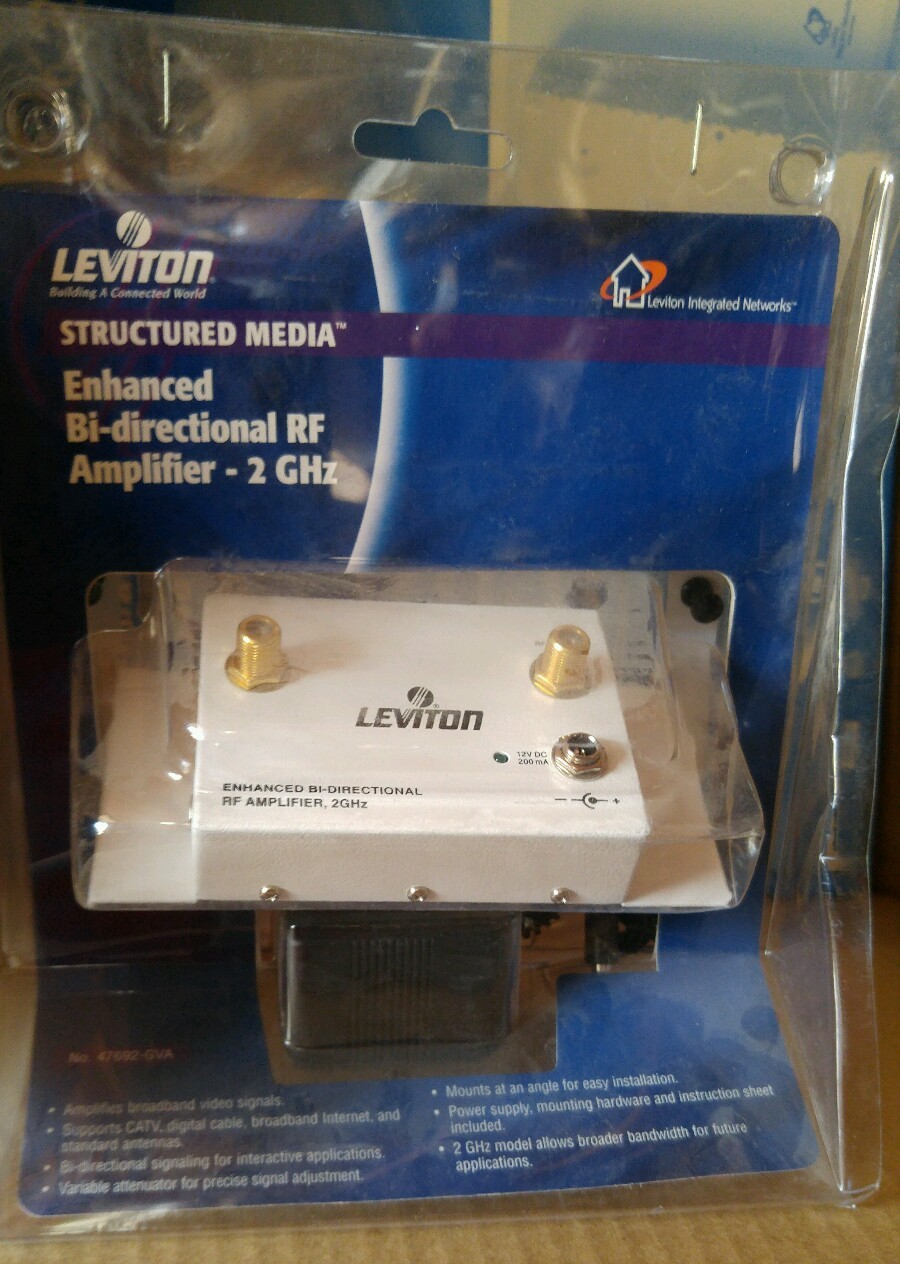 Leviton 47692-GVA Bi-Directional RF Video Amplifer Module 2GHz | eBay