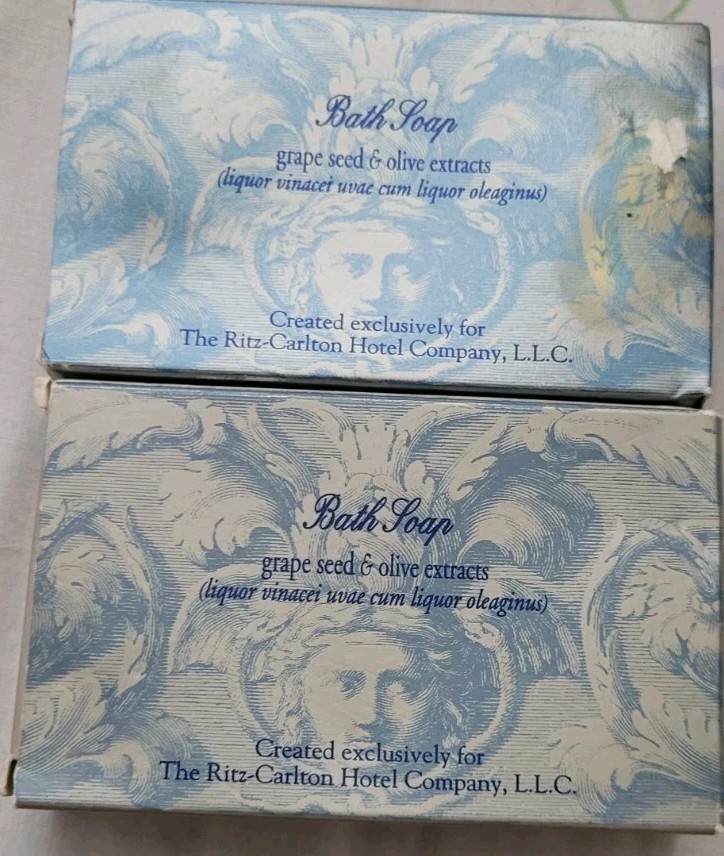 NEW 2 VTG Trevie Ritz- Carlton Hand Bath Soap (Olive Extracs / Grape ...