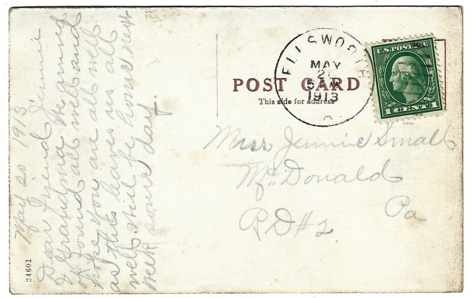 P. R. R. Depot Ellsworth PA Train Station Postcard Pennsylvania ...