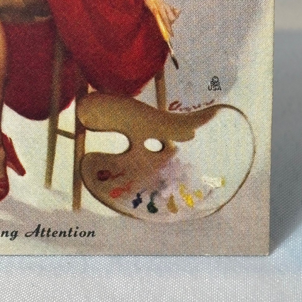 Vtg Gil Elvgren Pin-Up Risque Girlie Ink Blotter Cards Brown & Bigelow ...