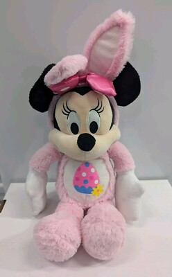 Disney Authentic Minnie Mouse Easter Bunny Pink Cute Plush Toy Doll | eBay