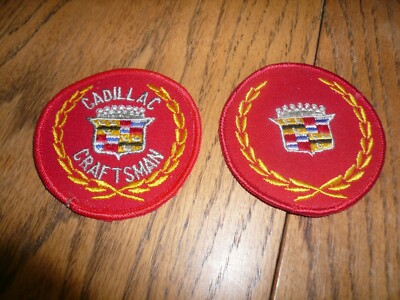 NOS CADILLAC CRAFTSMAN EMPLOYEE UNIFORM PATCH & Plain Cadillac Patch | eBay