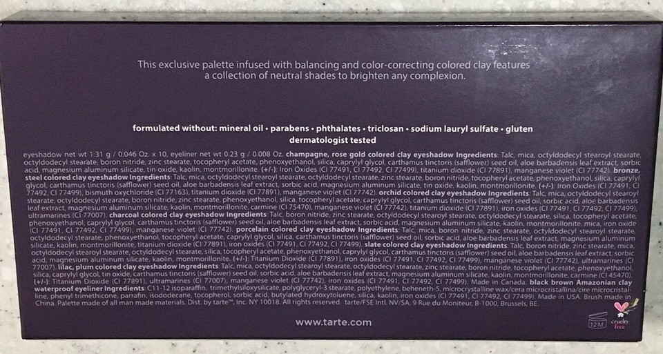 NIB TARTE NeutralEYES Eyeshadow Palette V4 Volume IV w/ Waterproof Liner & Brush | eBay