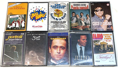 Lot of 9 Spanish Chilean Puerto Rico Cassette Tapes Latin Music Various ...