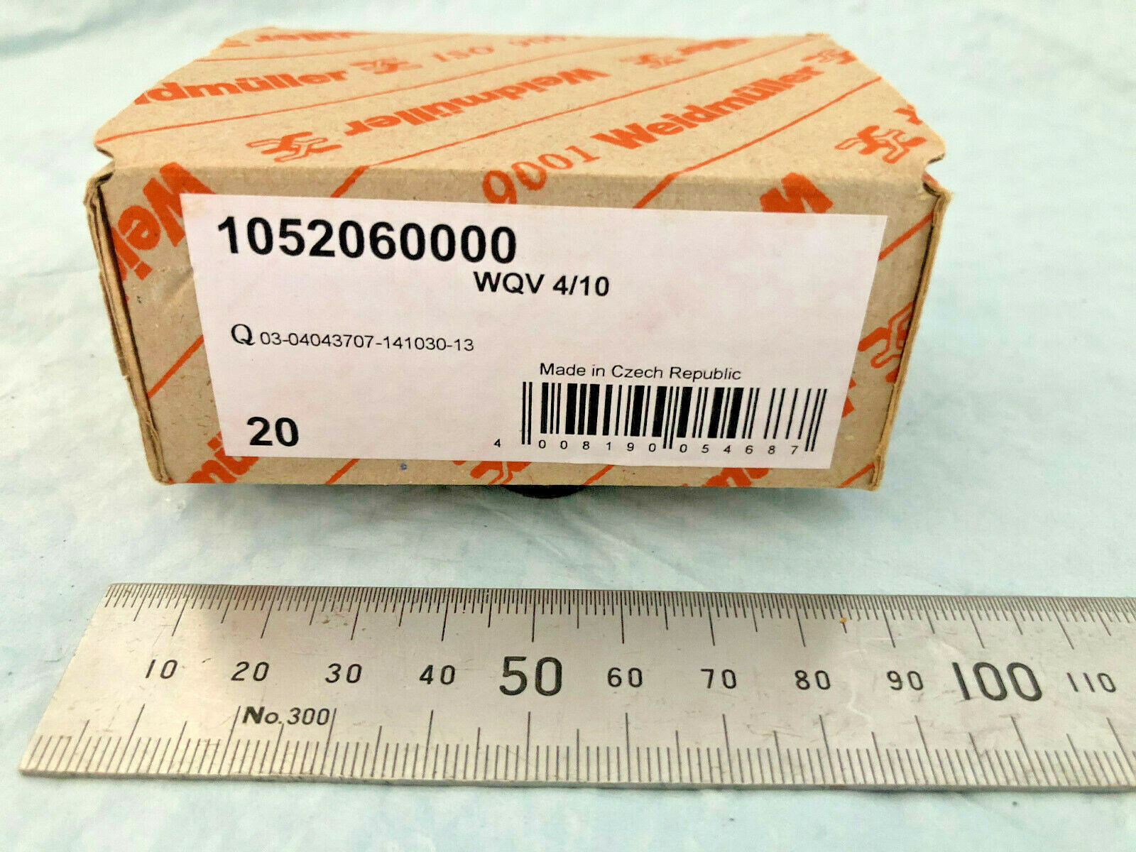 Box (20) Weidmuller 1052060000 WQV 10 Pole Jumper Bar 4mm² 41A - WQV 4/ ...