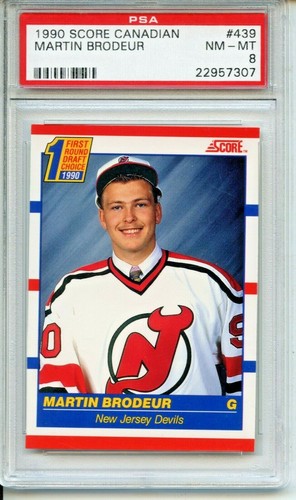 1990 Score Canadian #439 Martin Brodeur Rookie Card PSA 8 Centered ...