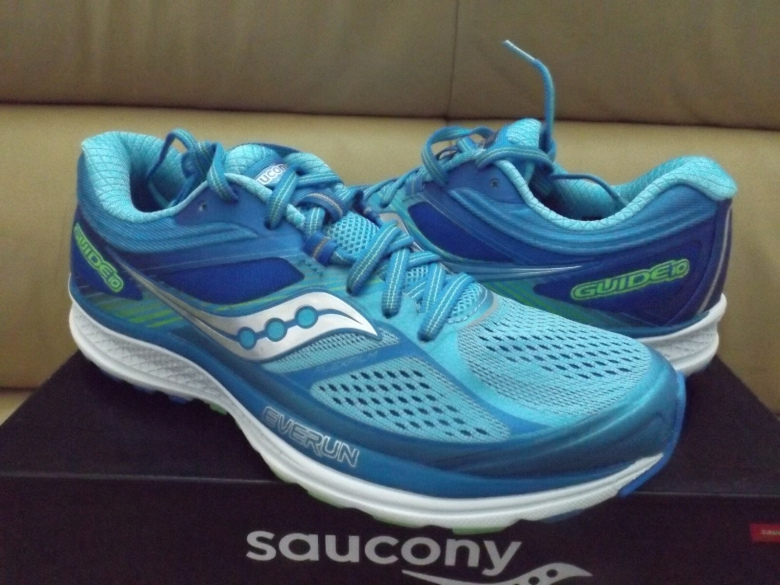 Saucony Guide 10 Women's Width NARROW Running Shoes Light Blue/Blue ...