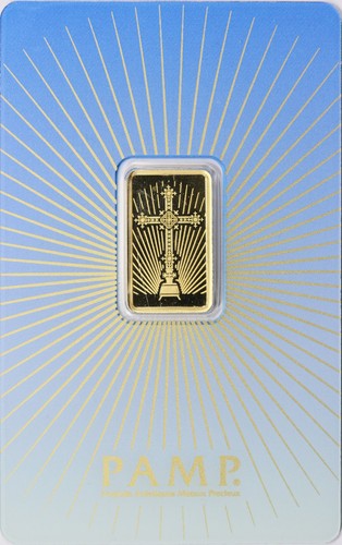 PAMP Religious Faith Romanesque Cross 5 gram .999 Gold Bar - Sealed ...