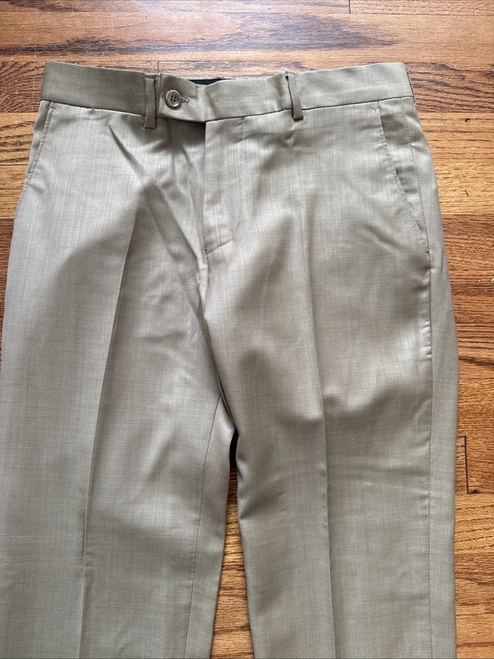 Fernando Suit Menswear Blazer Double Breasted and Pants 100% Wool Olive ...