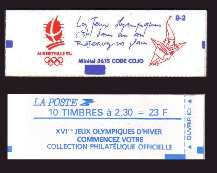 ⭐Carnet timbres non ouvert Carnet Jeux Olympiques Hiver 1992 ...