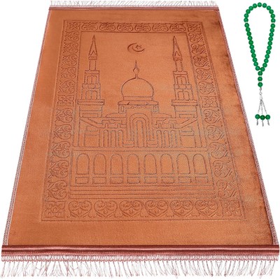 Muslim Prayer mat Extra Soft and Thick Padded Rug for Eid Travel ...