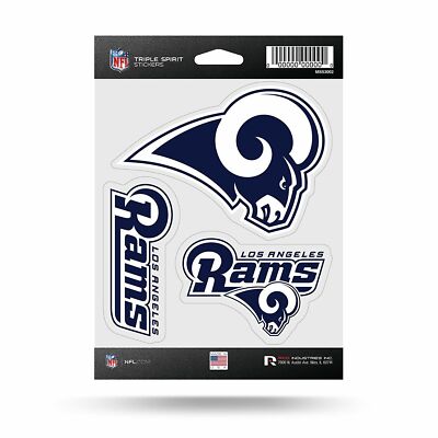 NFL Los Angeles Rams Triple Sticker Multi Decal Spirit Sheet Auto Home ...