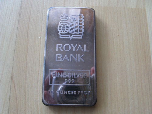 Rare RBC Royal Bank Canada JM Johnson Matthey 10oz 999 Silver Bar ...