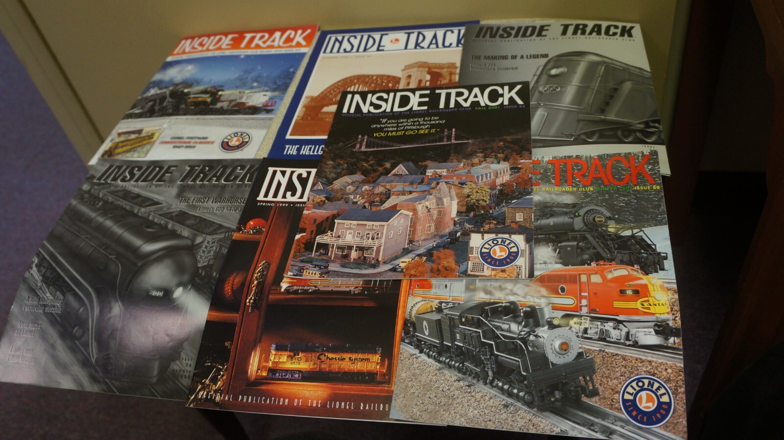 LOT OF 7 LIONEL RR CLUB INSIDE TRACK MAGAZINES-VARIOUS ISSUES | eBay