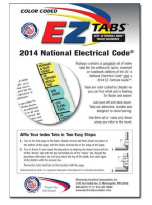 2020 Color Coded EZ Tabs with EZ Formula Guide Based based on NEC Code ...