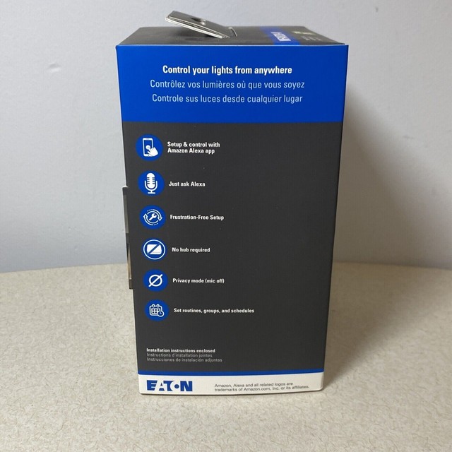 Eaton WIFI Smart Voice Dimmer Alexa Built-in White WFAVD30-W for sale ...