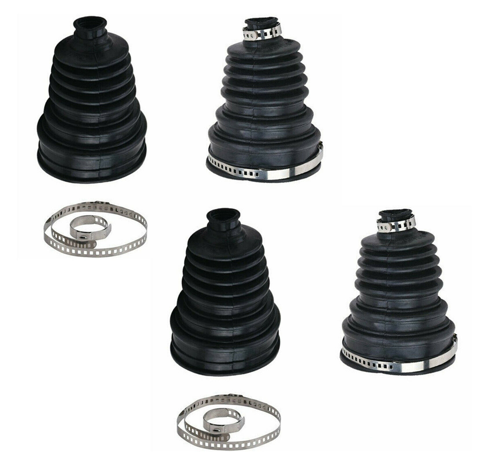 4Pcs Black Universal CV Boot Constant-Velocity Dust Cover Joint Boot ...