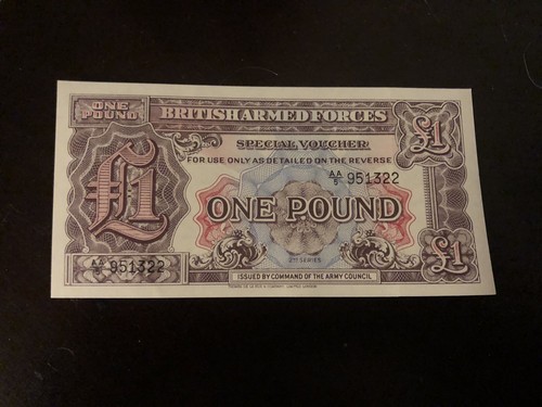 British Armed Forces 1 Pound P M22a 1948 UNC 2nd Series England UK ...