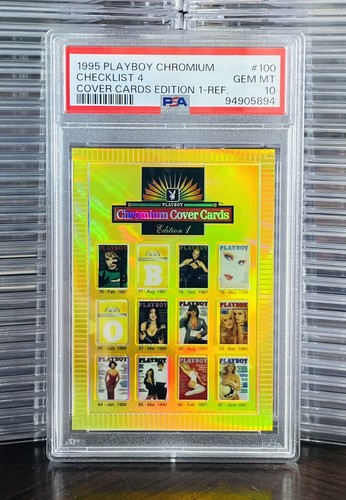 Donald Trump 1995 Playboy Chromium Refractor Card PSA 10 GEM MINT LOW ...