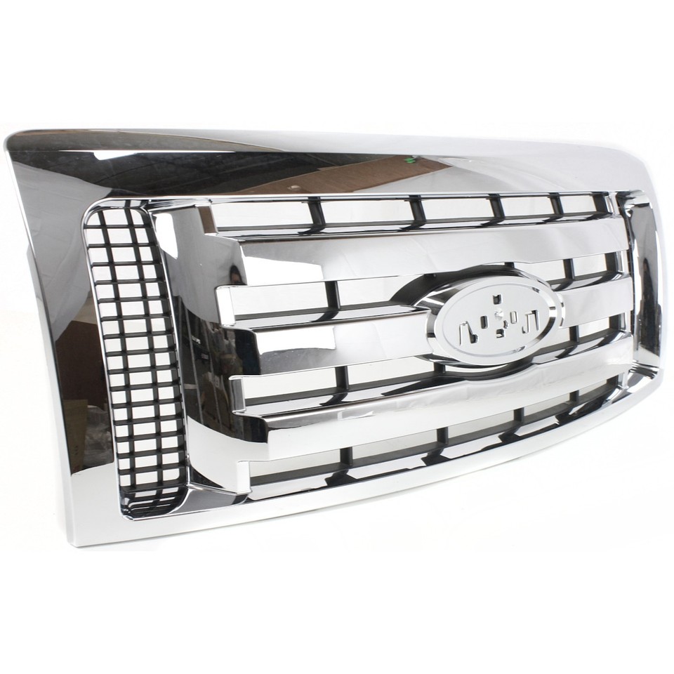 Grille Assembly For Ford F-150 2009-2012 XLT Models Chrome with Black ...