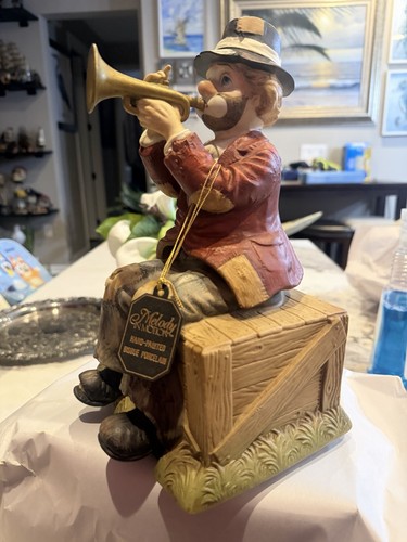 Waco Melody In Motion Willie The Trumpeter Hobo Clown Music Box- Needs ...