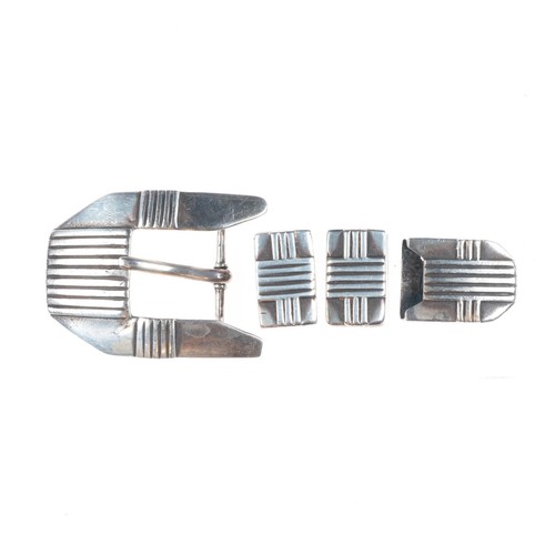 CR Southwestern sterling silver Native American ranger belt buckle set ...
