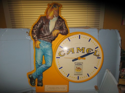 VTG Original Camel Lights Joe Camel Advertisement Clock | eBay