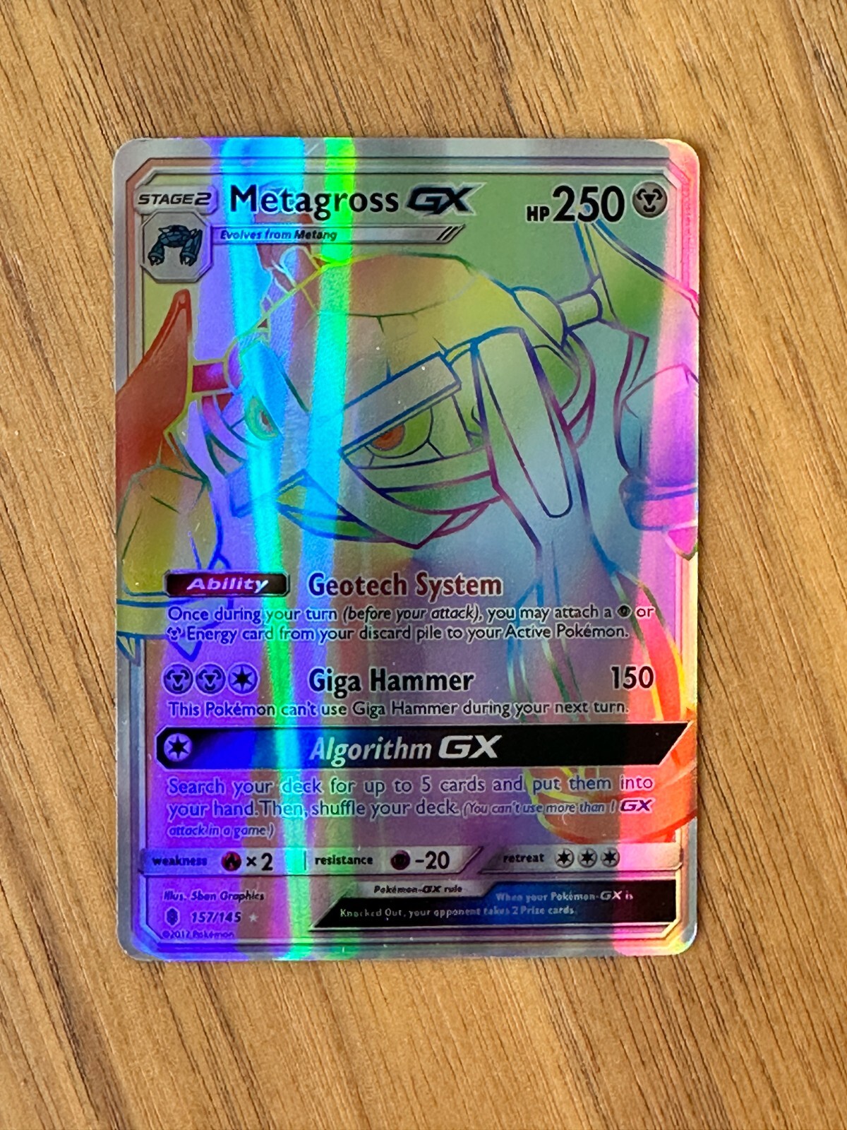 Pokémon - Metagross GX - 157/145 - RAINBOW SECRET - Guardians Rising ...