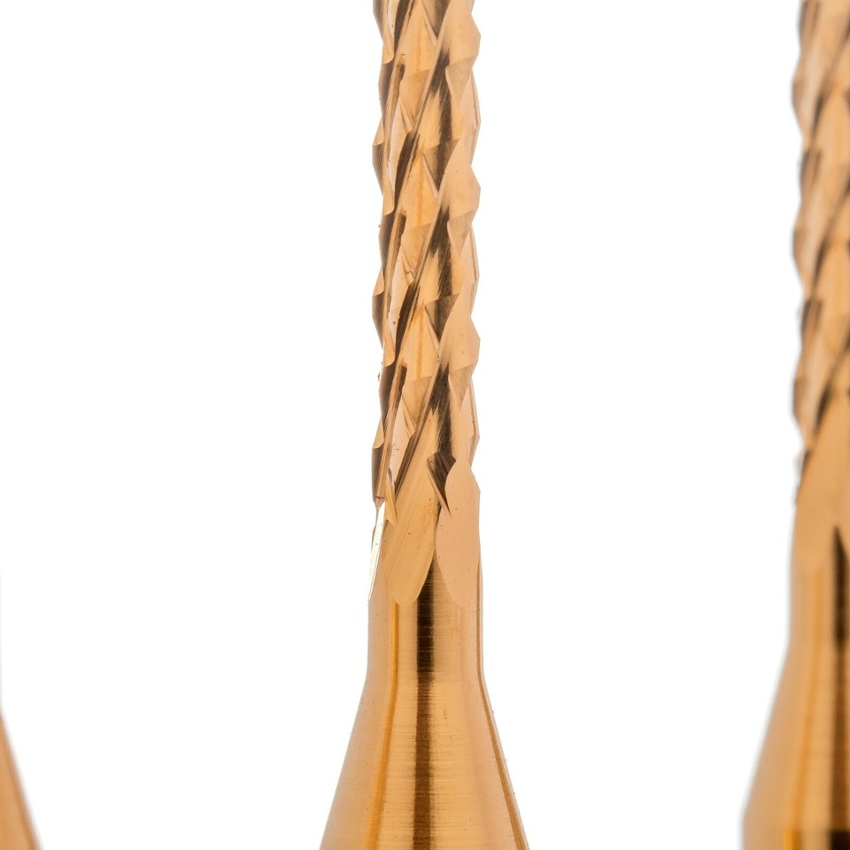 10pc 1.5mm Carbide Corn Milling Cutter 3.175mm Shank Drill Bit Tungsten ...