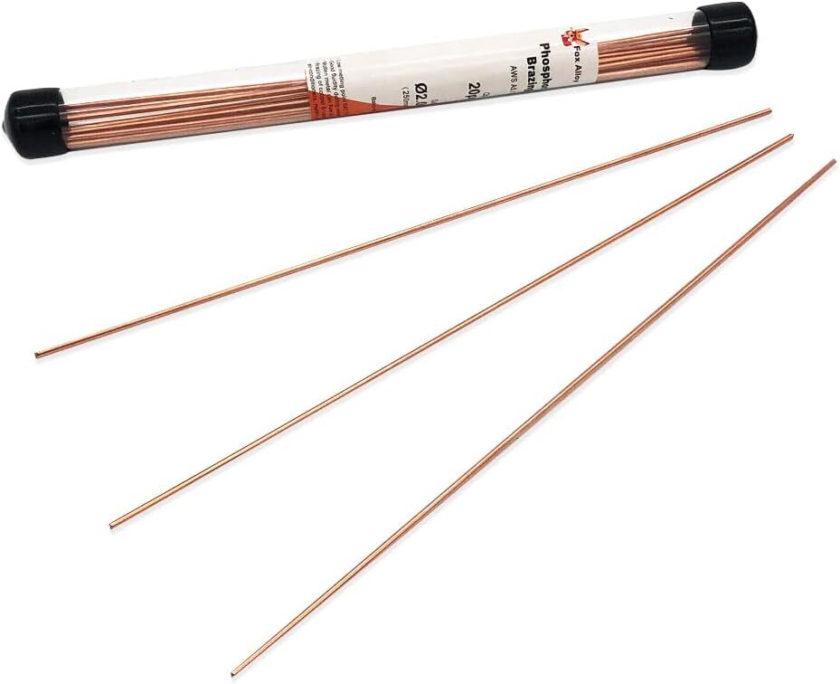 20pcs Copper Brazing Rods BCuP-2 (5/64") 2mm Phosphorus Round Bcup-2 ...
