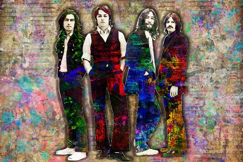 Beatles Poster, George, Paul, John, Ringo of The Beatles Pop Art Free ...