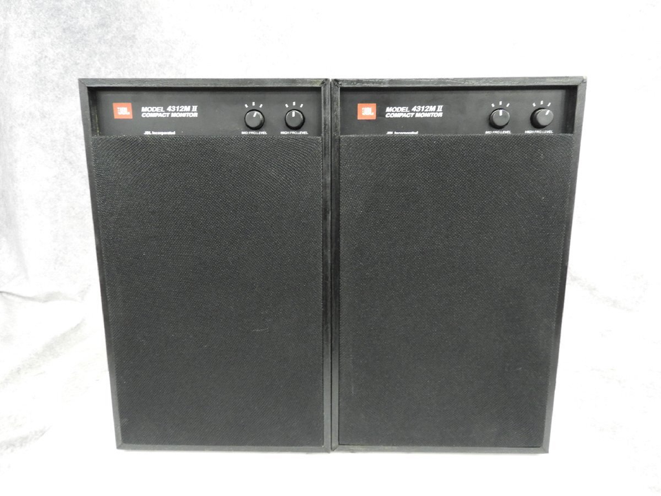 JBL 4312M 2 Ⅱ pair Compact monitor speakers 3 Way Black wood Working ...