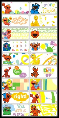 24 ELMO SESAME STREET Personalised Name Sticker,Label,Tag | eBay UK