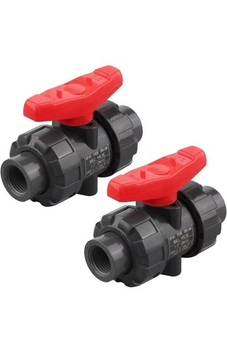 PVC Union Ball Valve, 2 PCS 1/2 Inch (DN25) True Union Full Flow Ball ...
