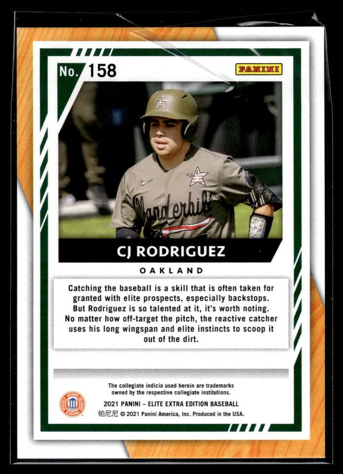 CJ Rodriguez 2021 Panini Elite Extra Edition Card /999 #158 | eBay