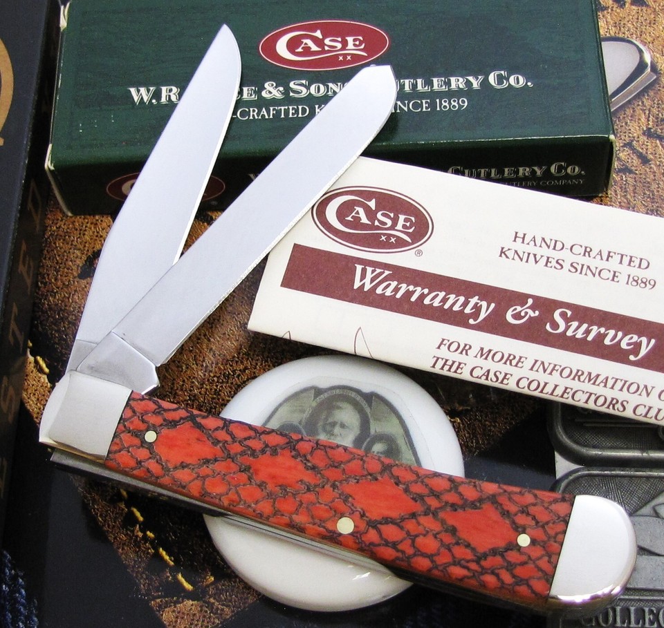 Case XX Trapper Knife 2005 Original Red Rattlesnake ULTRA RARE 1 of 250 ...