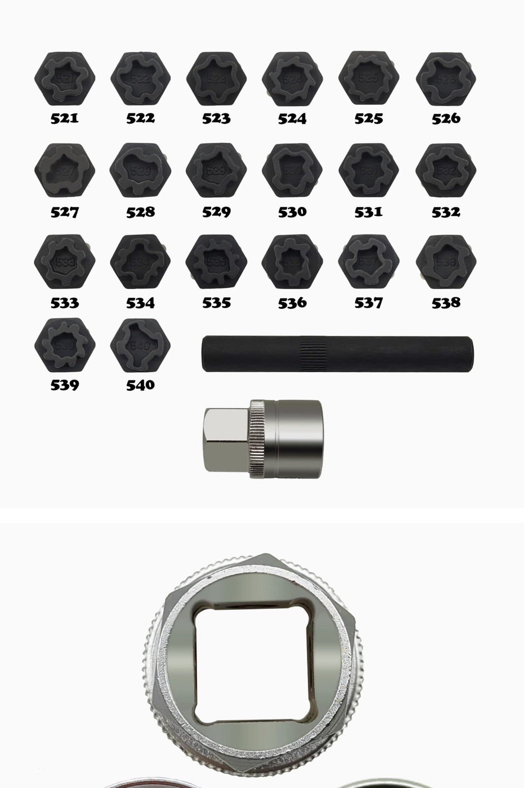 22PCS Wheel Lock Nut Socket Keys 4 VW VAG Volkswagen Anti-Theft Lug Nut ...