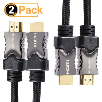 8K HDMI Cable 6 ft [2 Pack] - Audio Return (ARC), UHD TV, Monitor, PS4 ...