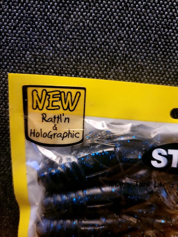 Vintage STORM Rattle Hot Craw Tube 3.5" Black Blue Crawdad W/ Hooks 9ct ...