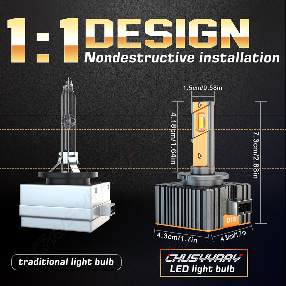 LED Headlight Bulbs Conversion Kit White For 2005-2013 Corvette C6 High ...