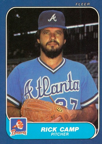 1986 Fleer Rick Camp 510 Braves | eBay