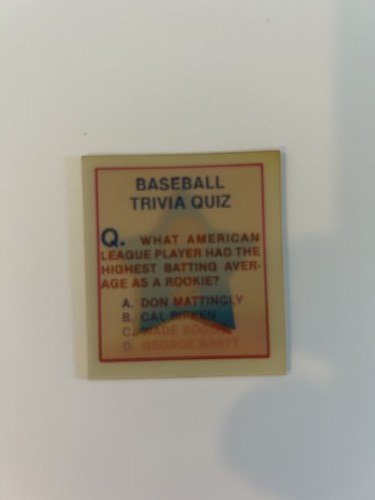 1986 Sportflics #34 Baseball Trivia Quiz Trivia Cards | eBay