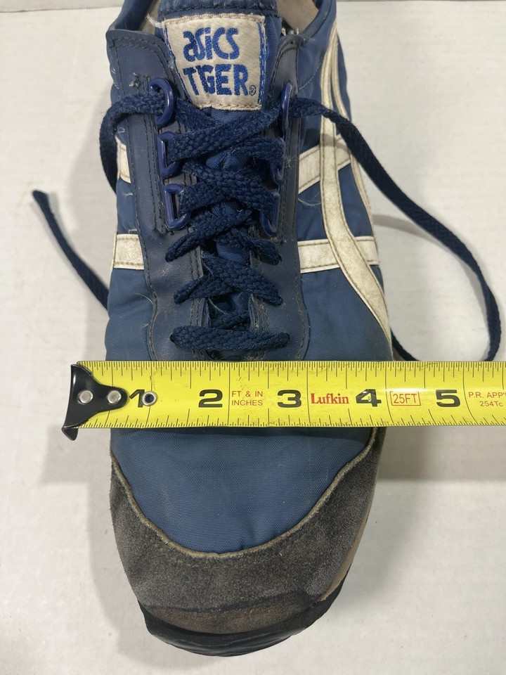 Vintage ASICS TIGER Shoes 70s 80s Blue Nylon Men’s VERY DISTRESSED READ ...